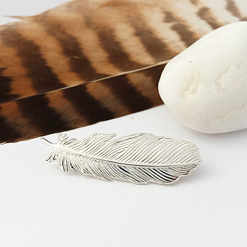 Silver Buzzard Feather Brooch - From £89 GBP – Joy Everley